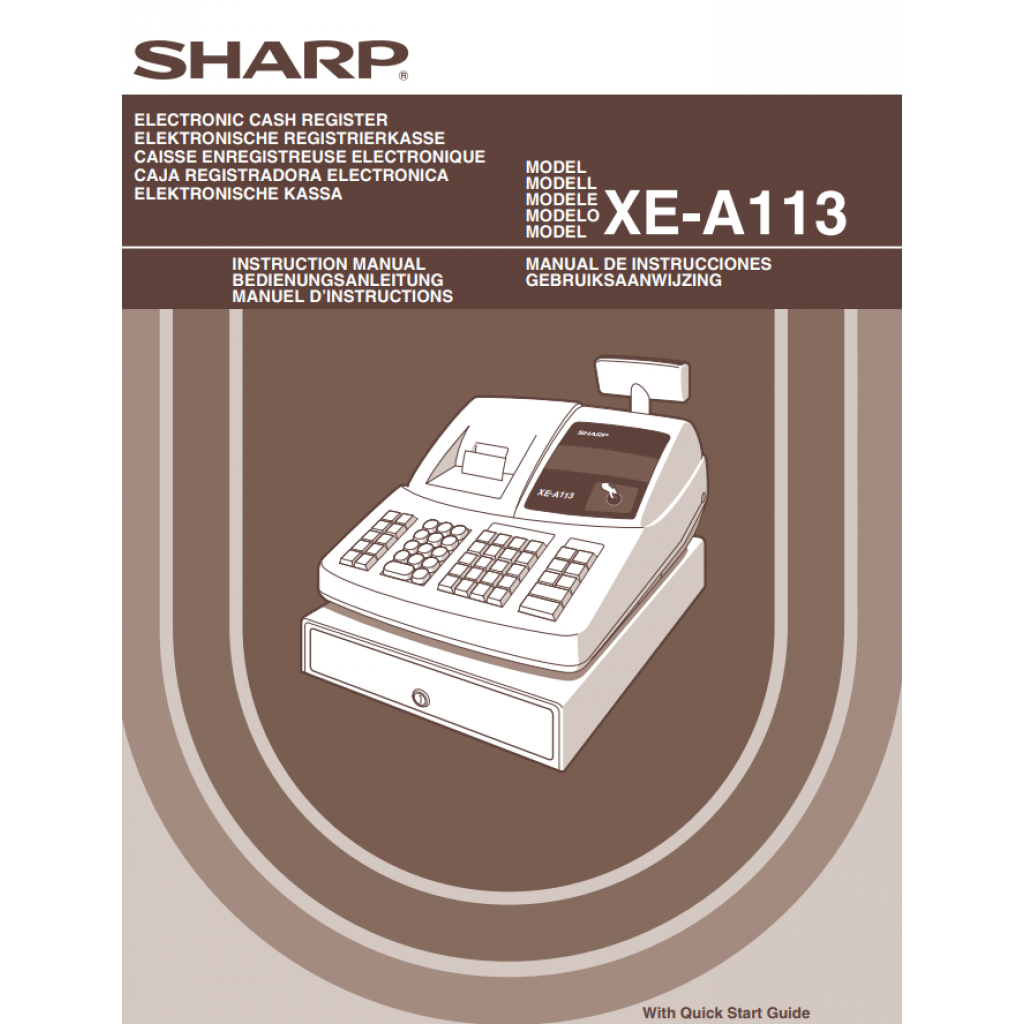 Sharp XE-A113 User Manual | Cash Register Group