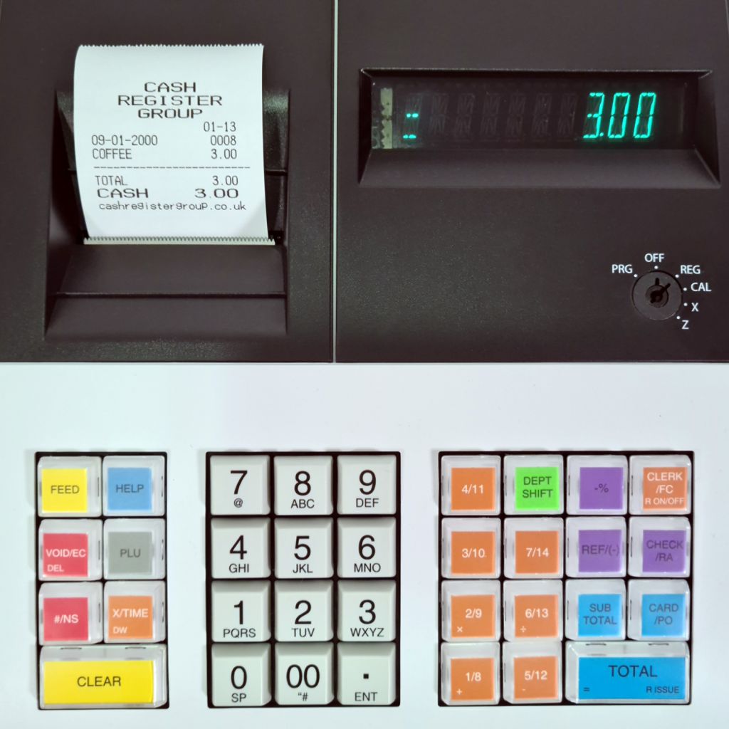CRG3 Basic Cash Register - Large Base | Cash Register Group