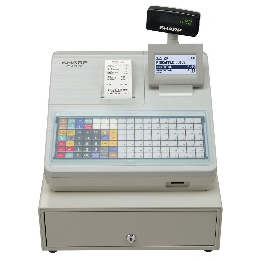Sharp Cash Register XEA217W White | Cash Register Group