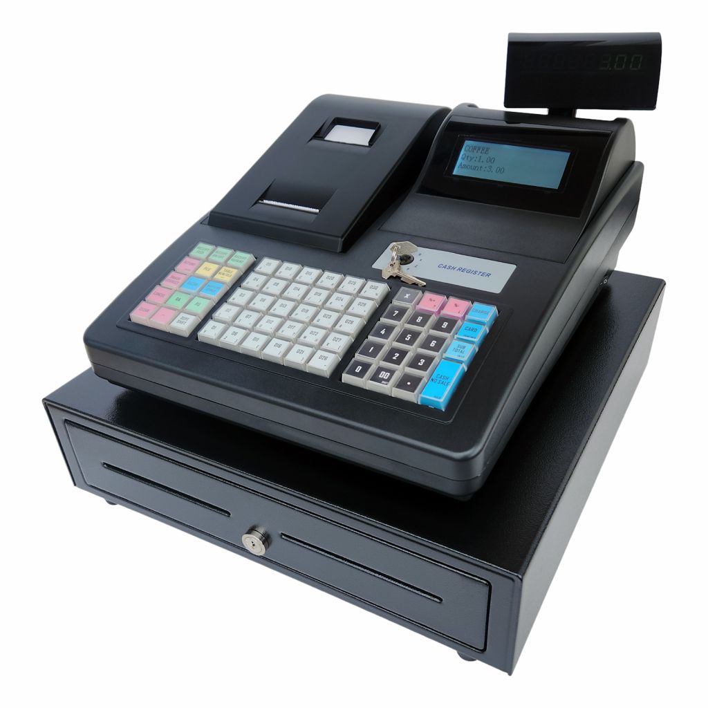 CRG520 Black Cash Register And Large Drawer (Twin Printer) | Cash ...