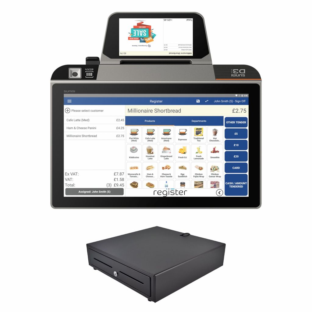 CRG 10.1" Complete Epos Register Bundle | Cash Register Group
