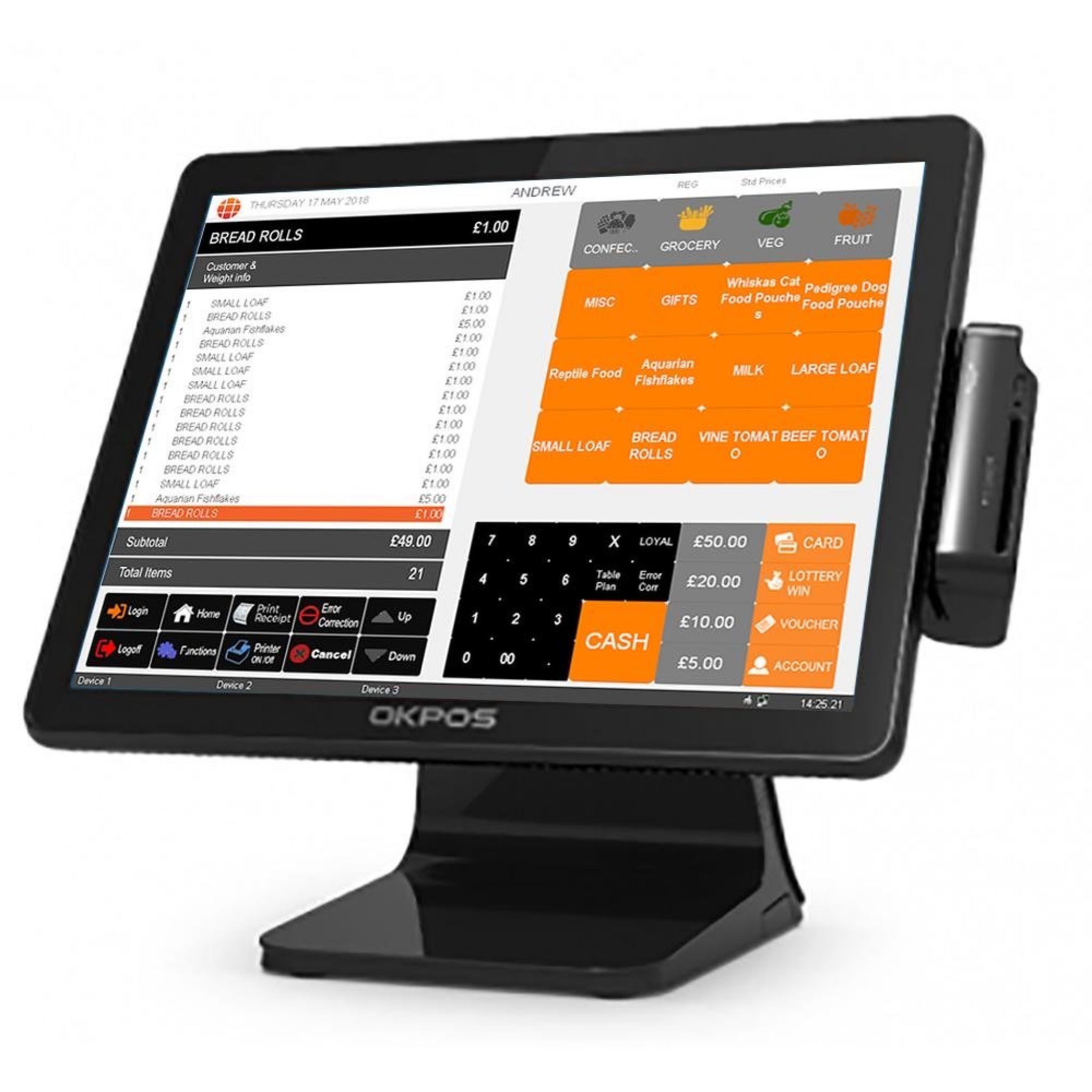 OKPOS Optimus Nova 15" Windows EPOS Terminal | Cash Register Group