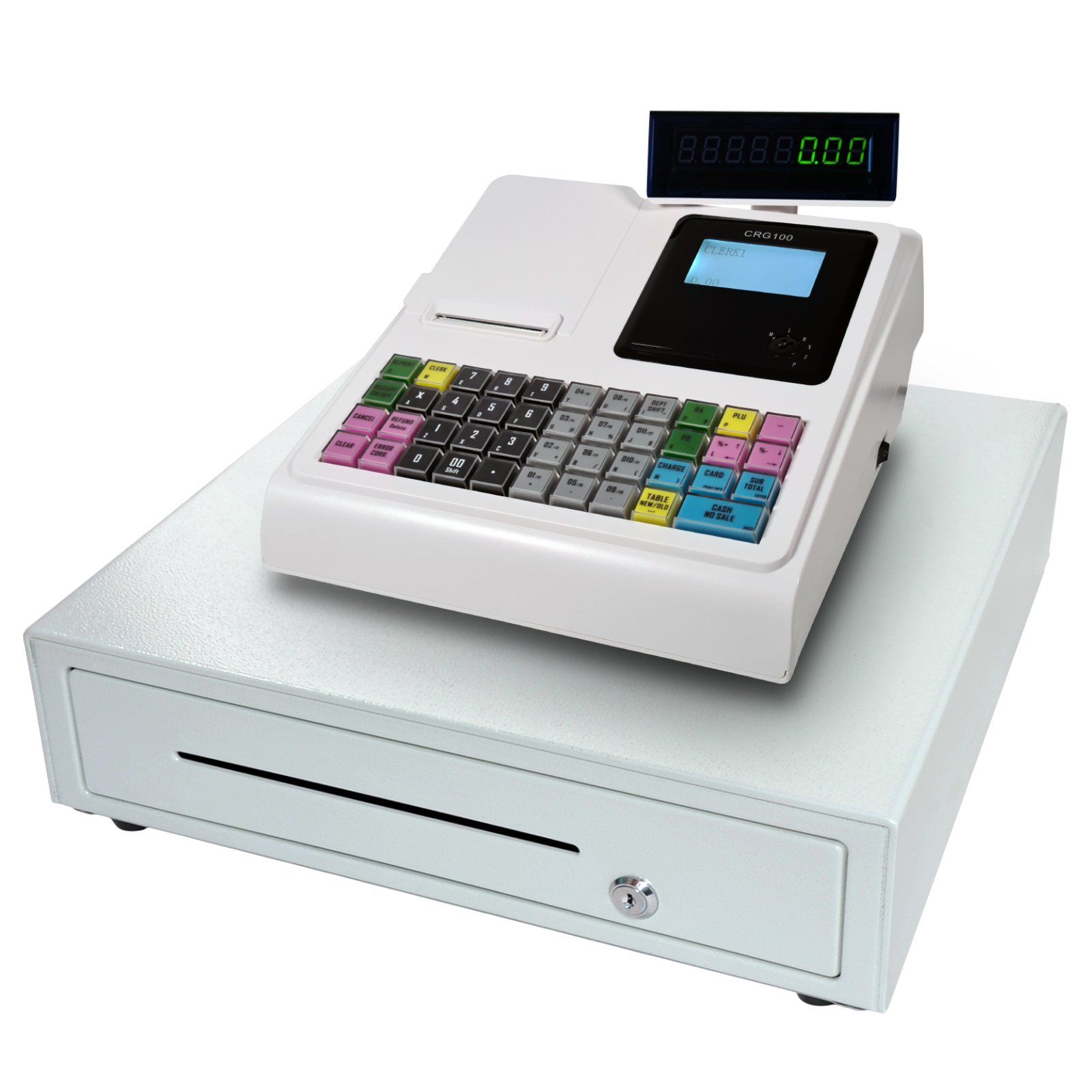CRG100 White Cash Register Till And Large Drawer | Cash Register Group