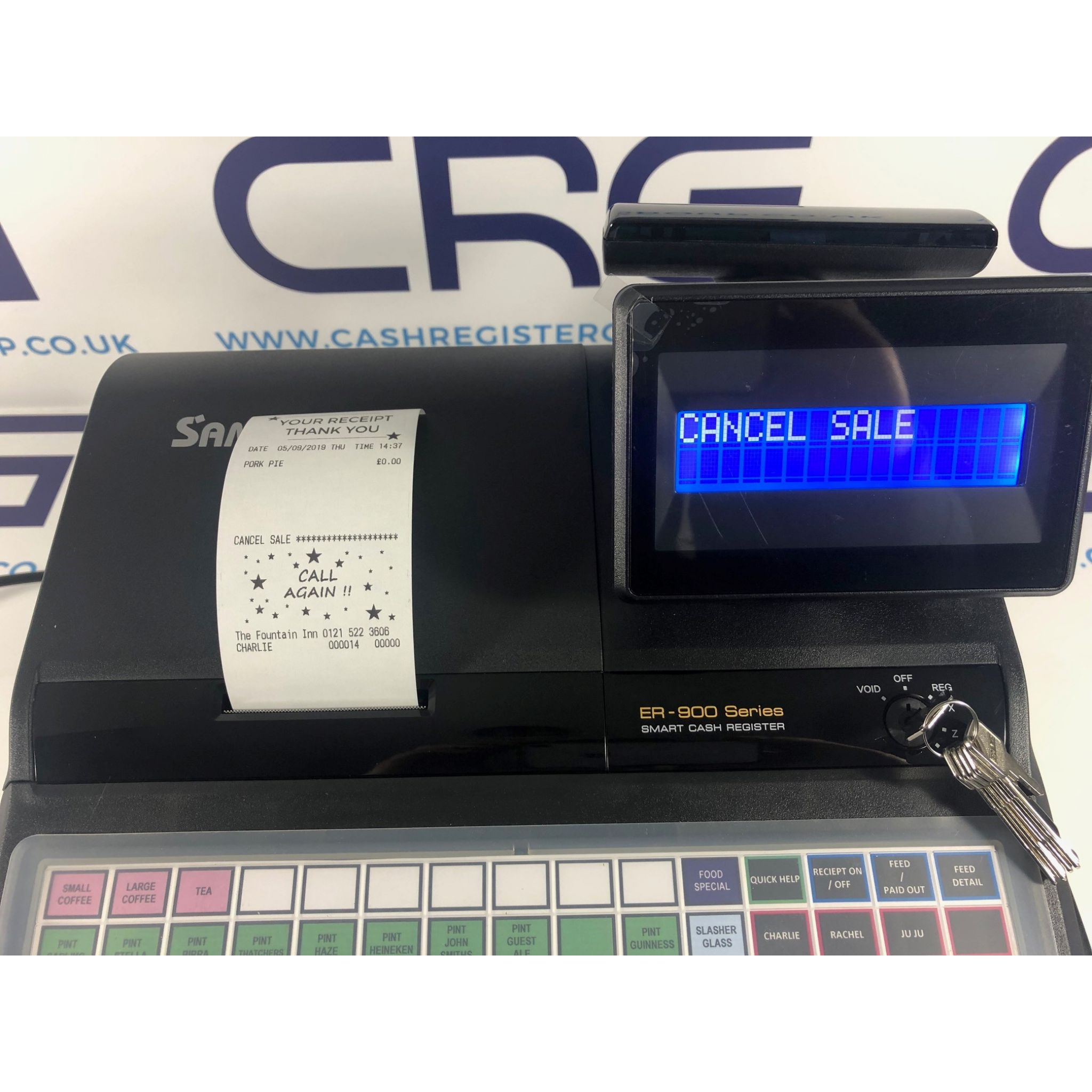 Sam4s Cash Register Till ER920. Flat Keyboard 110 PLU's | Cash Register ...